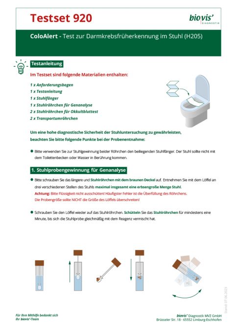 Testanleitungen | biovis Diagnostik MVZ GmbH