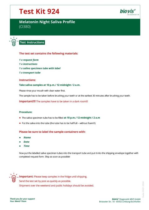 Test instructions | biovis Diagnostik MVZ GmbH