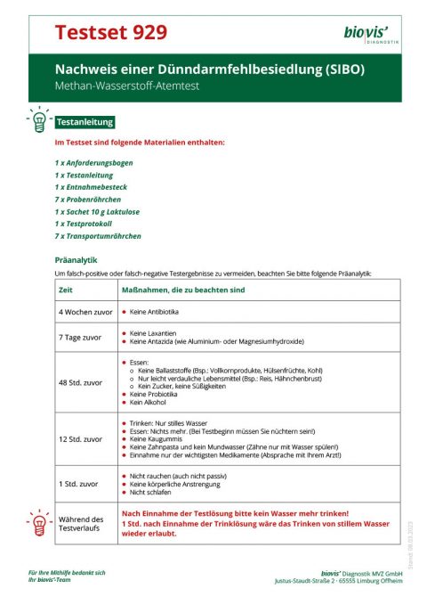 Testanleitungen | biovis Diagnostik MVZ GmbH