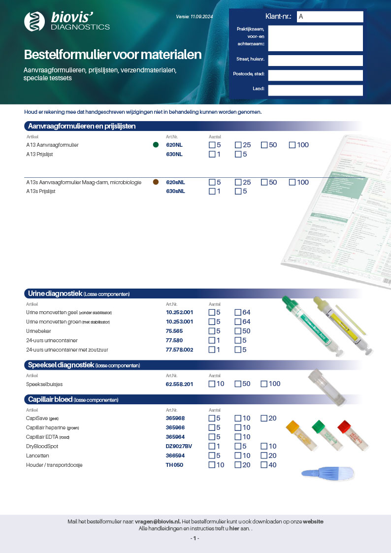 Biovis Diagnostik Bestellformular – AHJNN